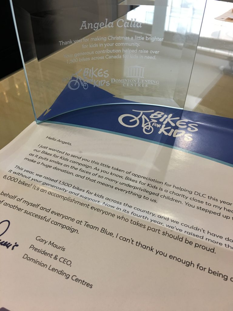 Bikes for Kids - Angela Calla Mortgage Team